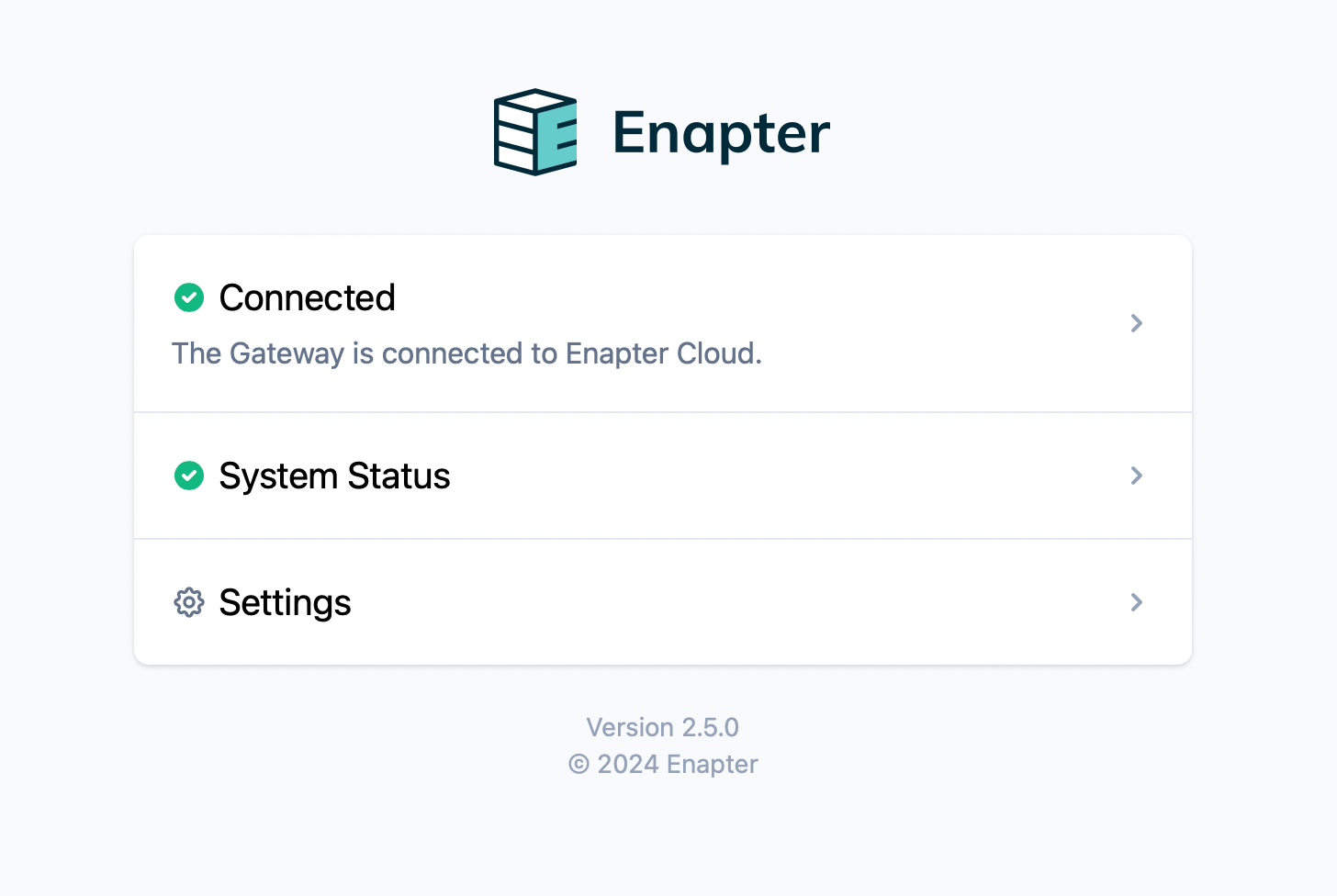 Enapter Gateway Settings | Enapter Handbook